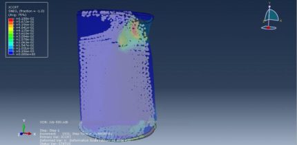 Simulation Abaqus SPH (Smoothed Particle Hydrodynamics)