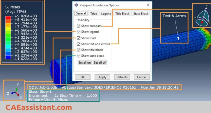 Mastering The Abaqus Visualization Module | Abaqus Screenshot, Legend Display... ️